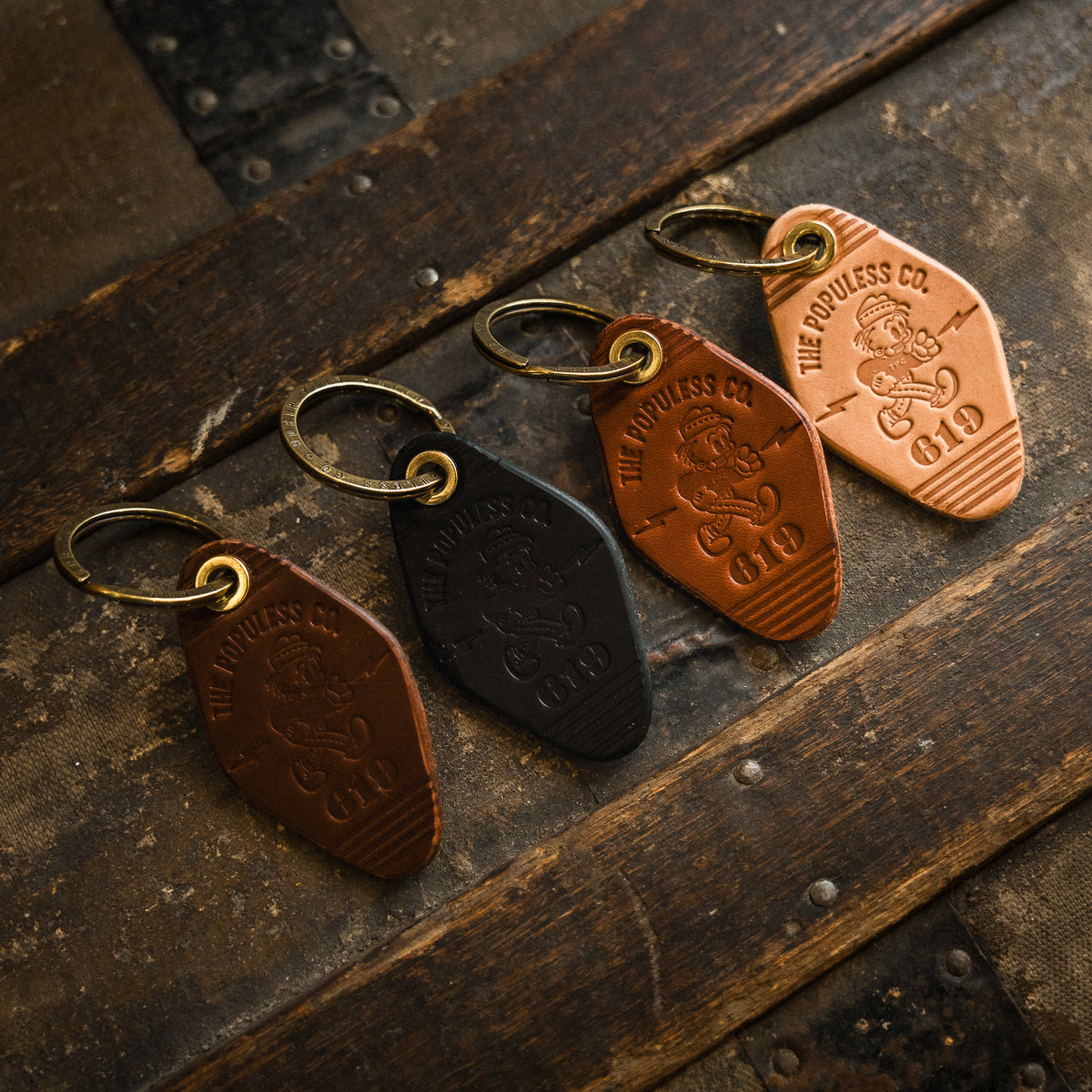 Leather Motel Keychain - Populess – The Populess Company